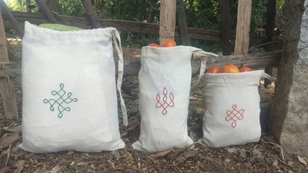 Provision Bags/ Fridge Bags – Curated Hand Embroidered (Set of 12 ...